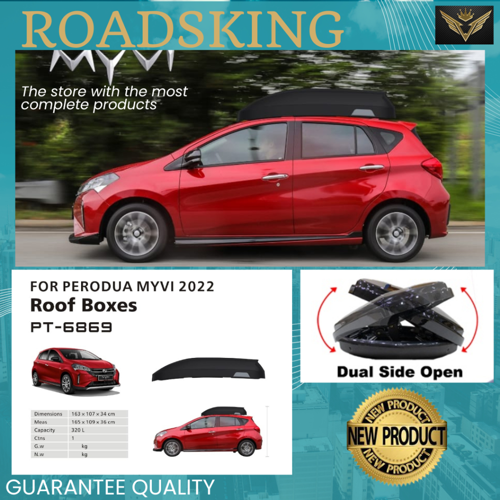ROADSKING ORIGINAL SIZE CAR ROOF CARRIER CARGO BOX FOR PERODUA MYVI G3 ...