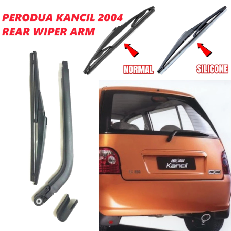 Perodua Kancil 2003 Rear Wiper Full Set Wiper Blade With Arm Silicone ...