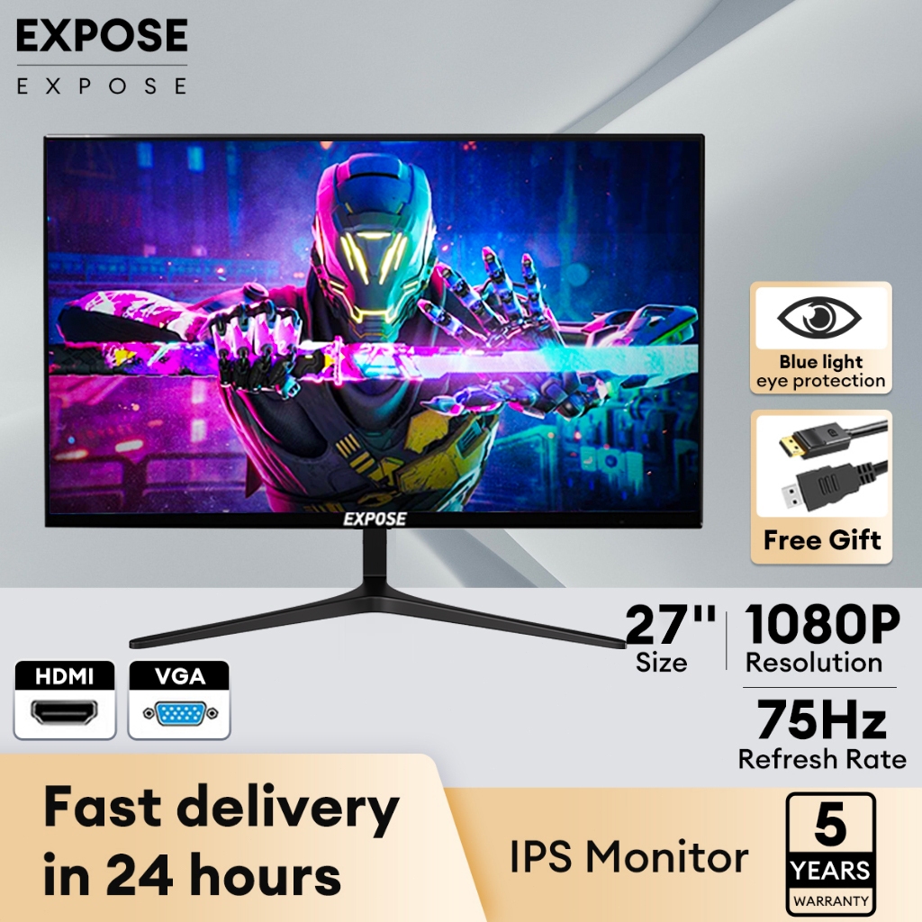 EXPOSE Monitor PC Gaming monitor 19-27 Inch Flat PC 75Hz Home and ...