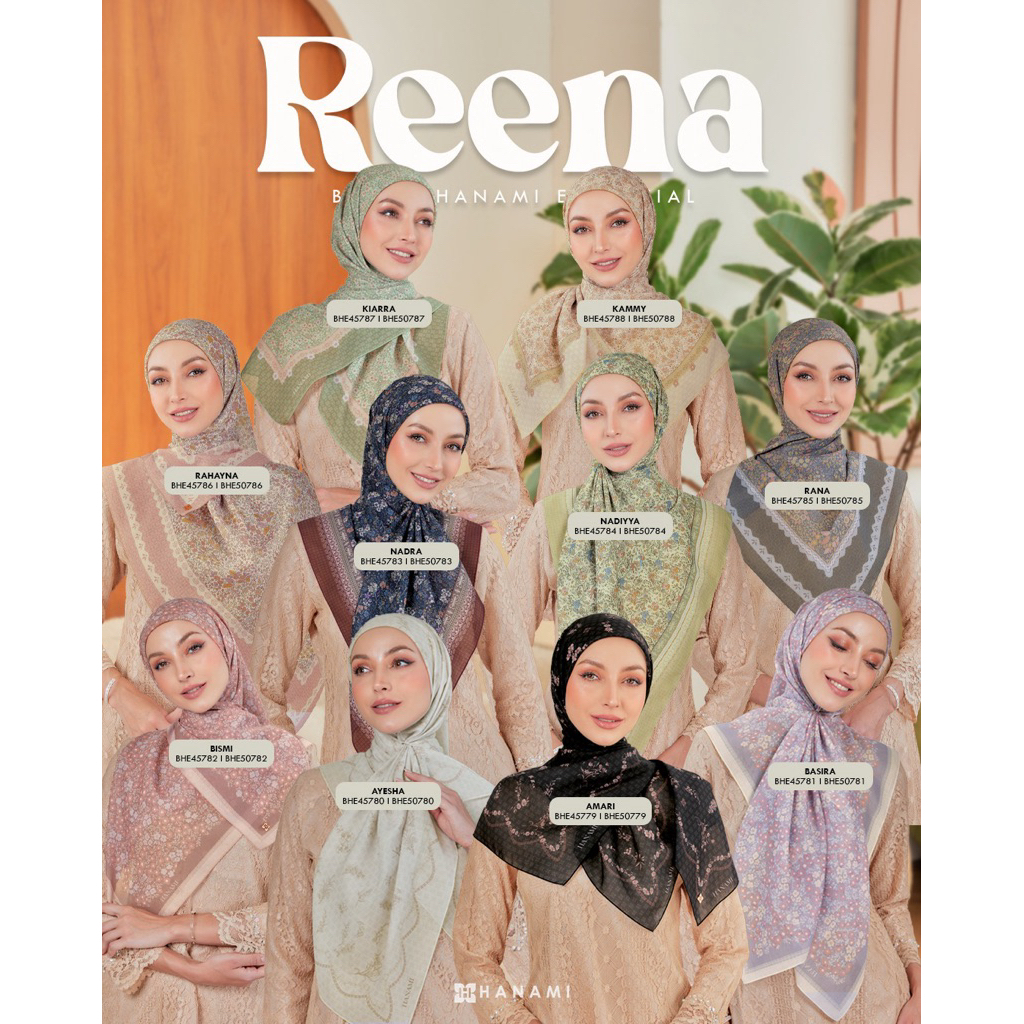 NEW REENA STARLA BY HIJAB HANAMI ( FREE GIFT BROOCH ) | Shopee Malaysia