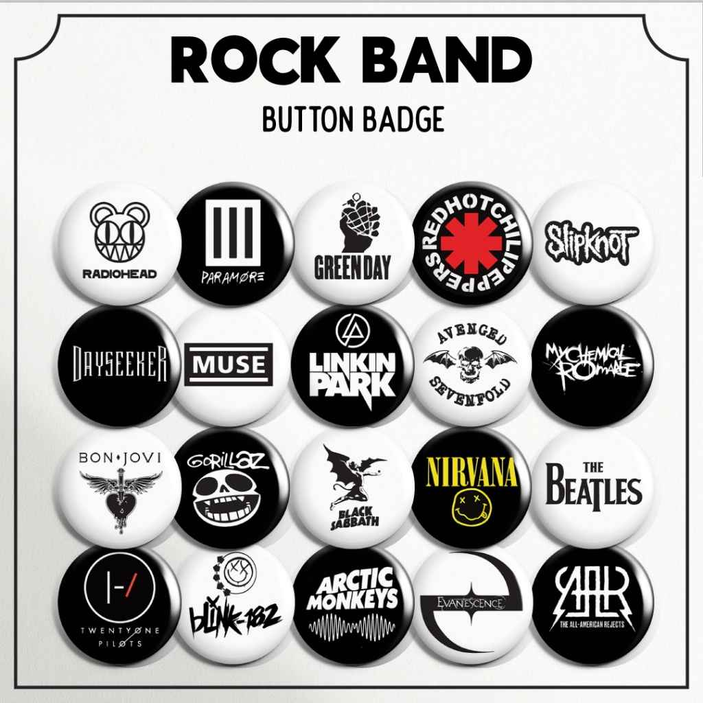 Rock band Pin Button Badge | Shopee Malaysia