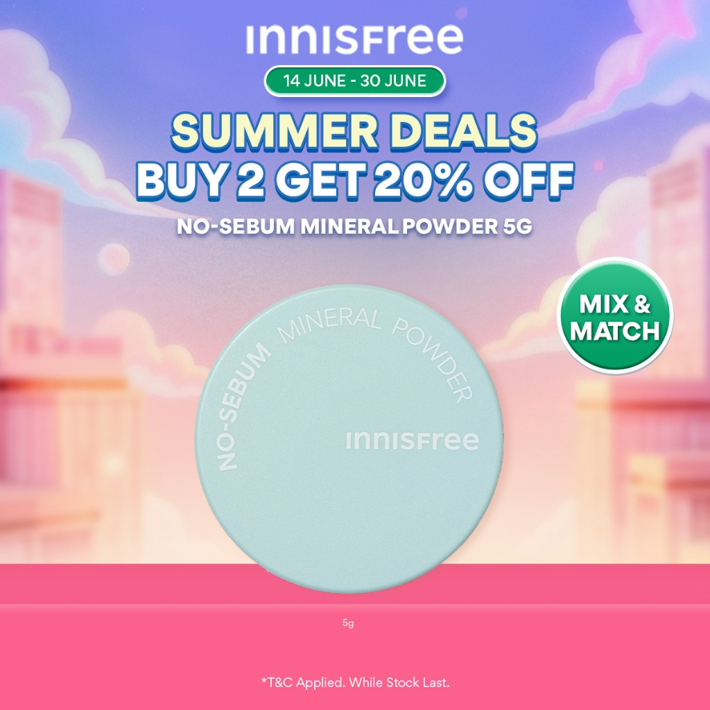 [14 JUNE - 30 JUNE | BUY 2 GET 20% OFF] INNISFREE No-Sebum Mineral ...