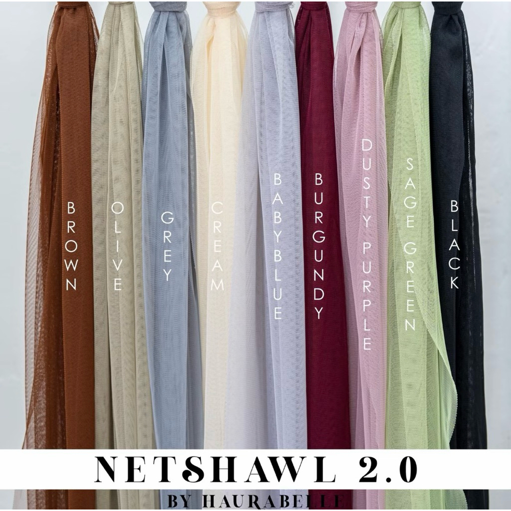 [READY STOCK] Net Shawl by Haurabelle | Net Shawl 2 Meter| Net Shawl ...
