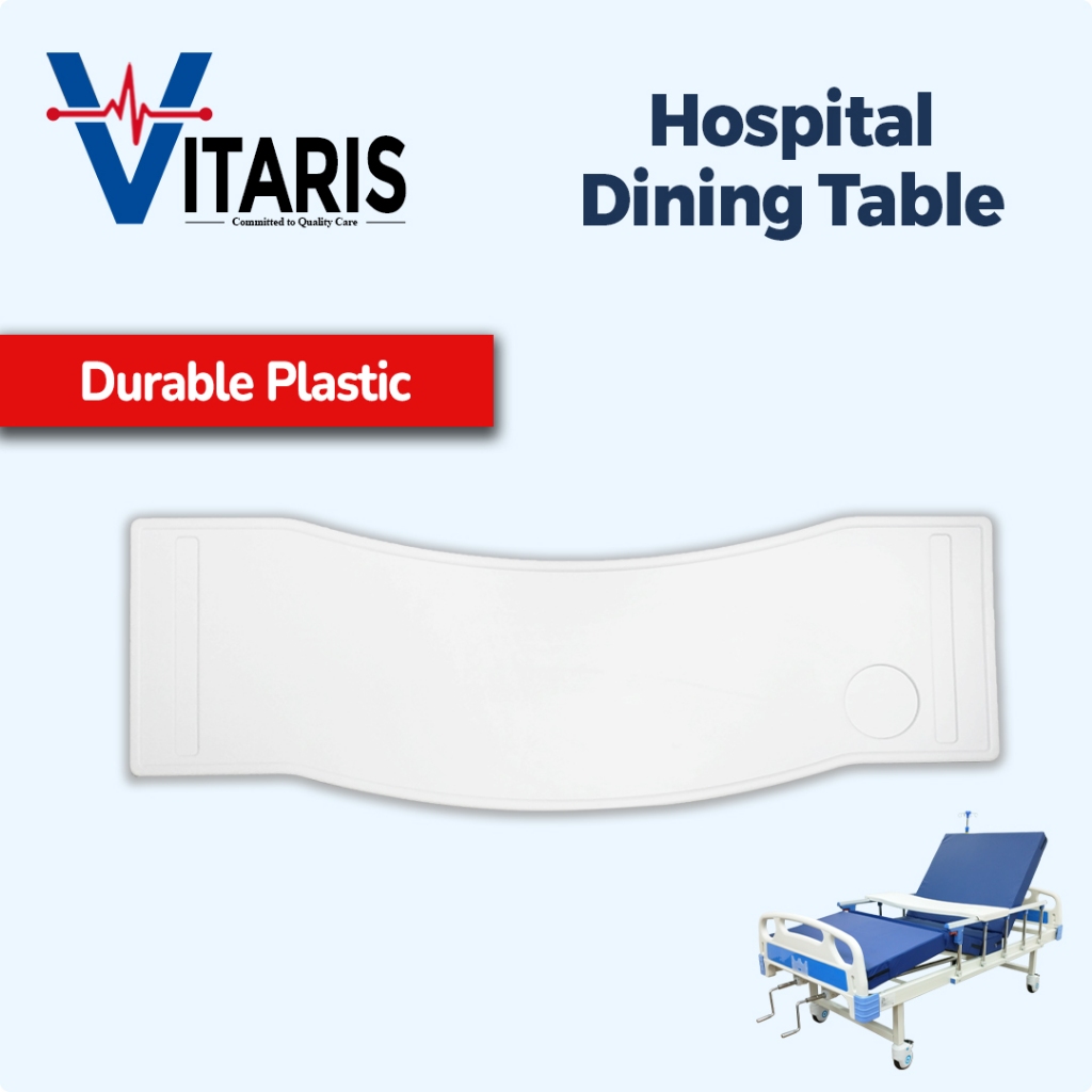 Hospital Bed Dining Table – Plastic Overbed Tray for Side Rail Use ...