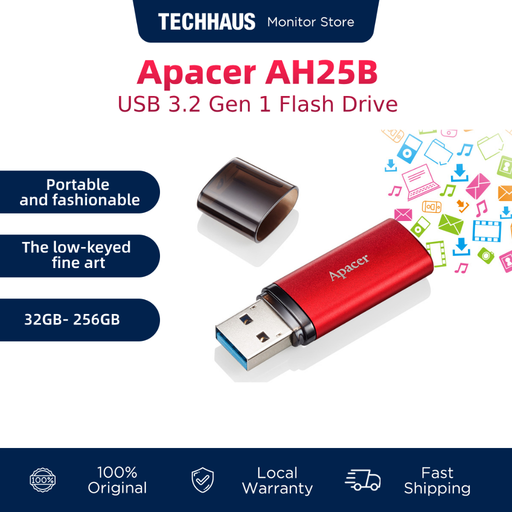 APACER AH25B USB 3.2 Gen 1 Flash Drive 64GB (Limited Lifetime Warranty ...
