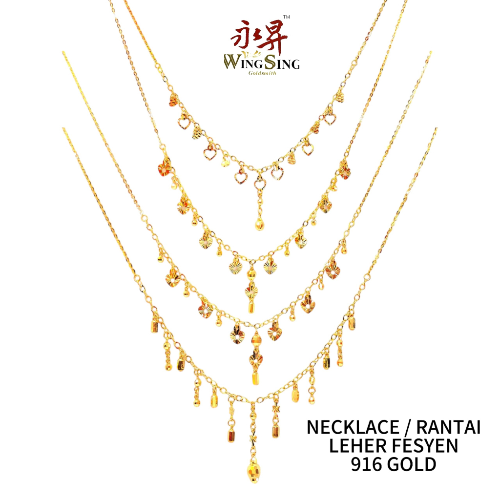 Wing Sing Necklace Fesyen Design Women/Rantai Leher Perempuan Fesyen ...