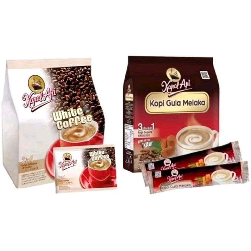 Kapal Api Instant Coffee 3in1 (White Coffee/ Gula Melaka/ Cappuccino ...