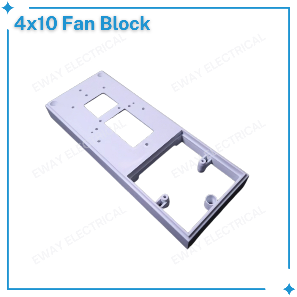 PVC Fan Block 4x10 Wall Mount Block for Fan Regulator & Switch | Shopee ...