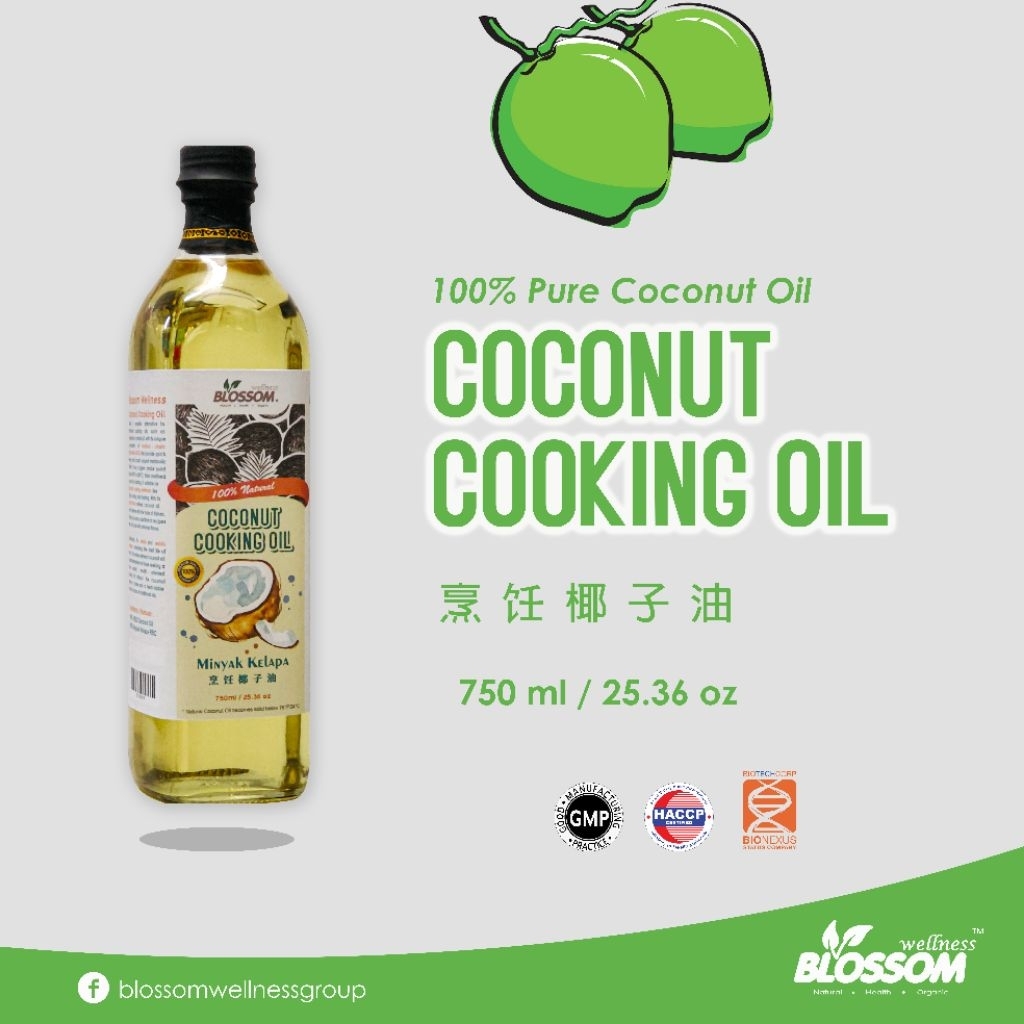 𝘽𝙡𝙤𝙨𝙨𝙤𝙢 𝙒𝙚𝙡𝙡𝙣𝙚𝙨𝙨®️ 100% Natural Coconut Cooking Oil | Shopee Malaysia
