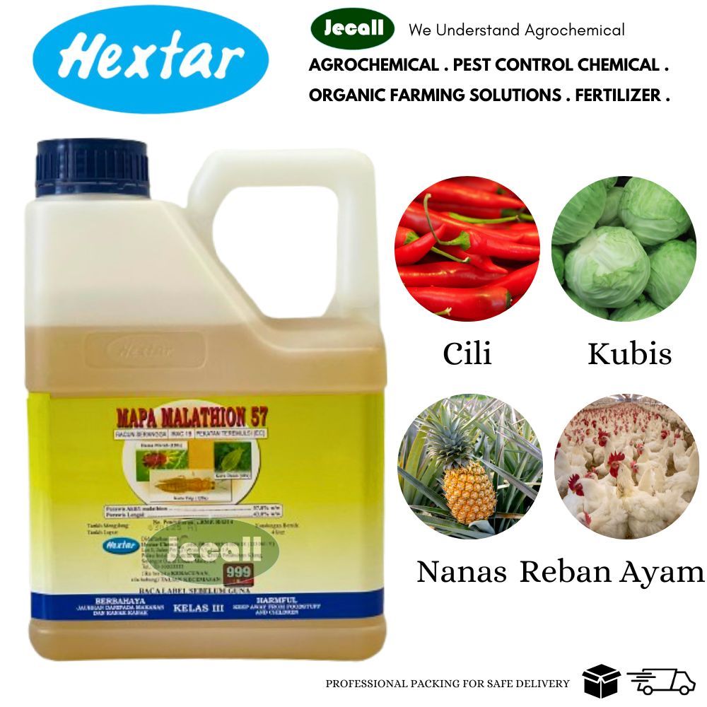 Hextar Mapa® Malathion 57 4 Liter /Malathion 57% / Kutu Trip Kabuh ...
