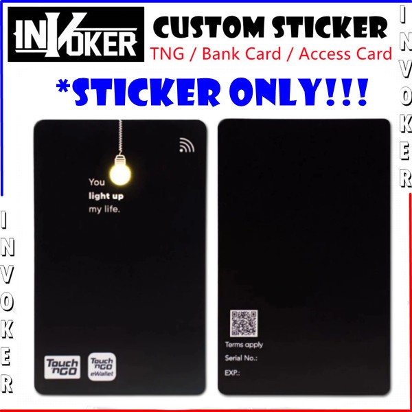 Sticker TNG Black LED Card - Touch n Go Card Sticker Cover / TNG CARD ...