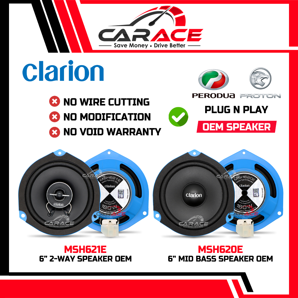 CLARION Speaker Combo Set PlugandPlay Speaker Kereta 6inch Speaker OEM ...