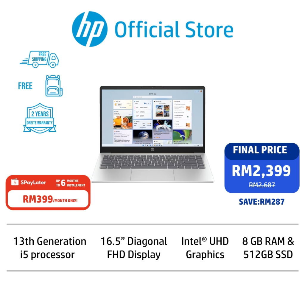 HP Laptop 15.6 inch 15-fd0386TU / 15-fd0387TU / 15-fd0388TU / 13th Gen ...