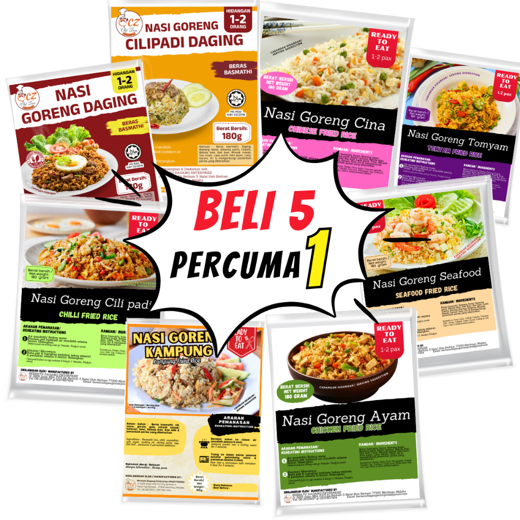 Chef Zam NASI GORENG READY TO EAT INSTANT FRIED RICE Halal food Kembara ...