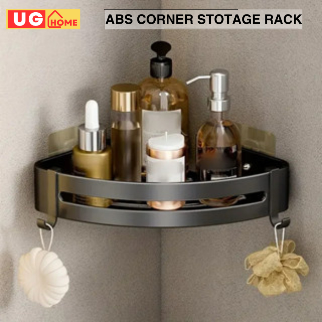 UG Triangular Corner Storage Shelves Space Aluminum Bathroom Shower ...
