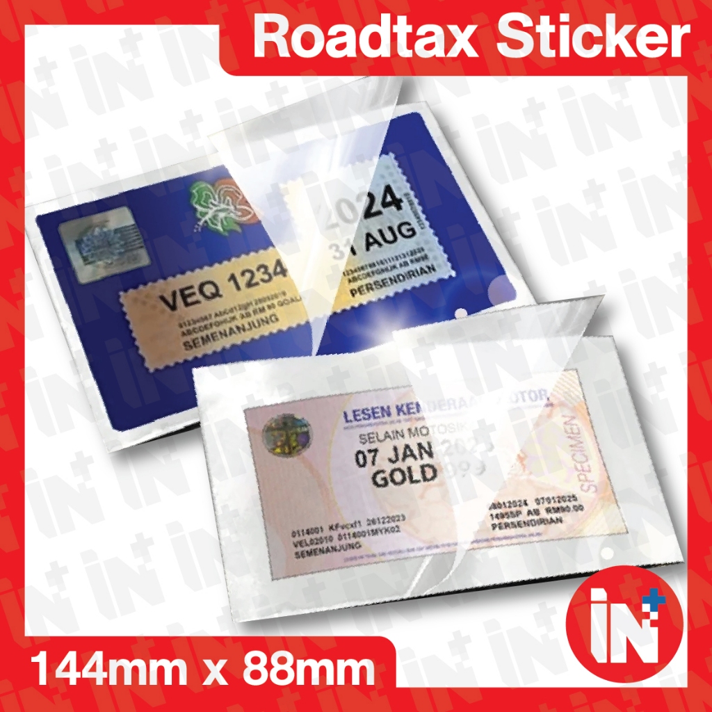 Roadtax Sticker Puspakom Pelekat Cermin Cukai Jalan Plain Transparent ...