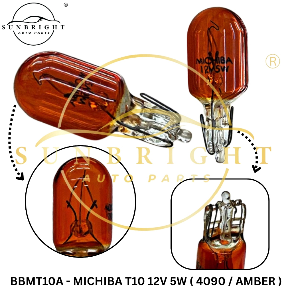 MICHIBA T10 12V 5W ( 4090 / AMBER ) | Shopee Malaysia