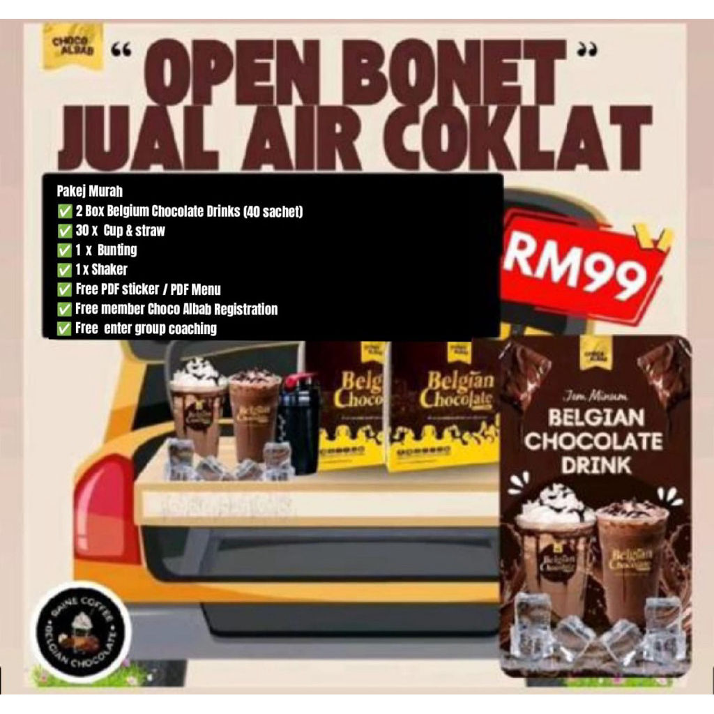 PAKEJ BAJET OPEN BONET BELGIUM CHOCOLATE DRINK | Shopee Malaysia
