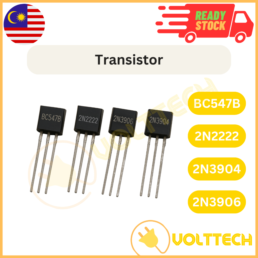 Transistor NPN / PNP BC547B 2N2222 2N3904 2N3906 | Shopee Malaysia