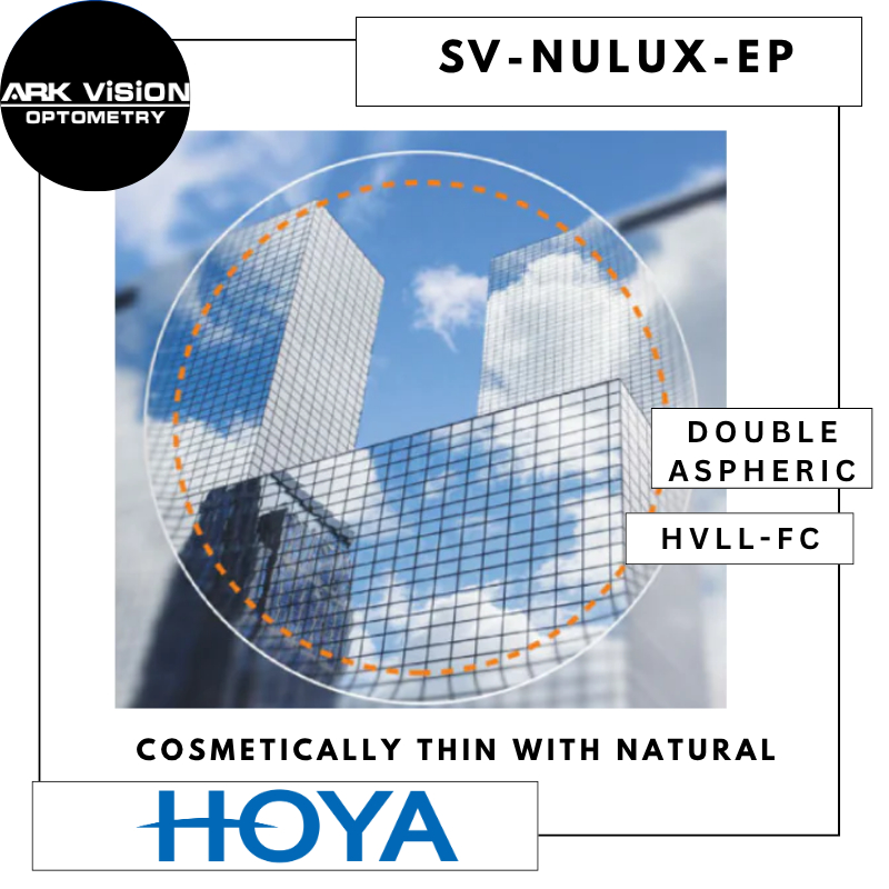 Hoya Nulux EP Single Vision Lens, double aspheric, High Vision Long ...