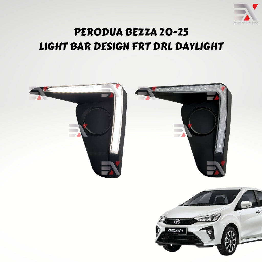 PERODUA BEZZA 20-25 DRL DAYLIGHT COVER - LIGHT BAR DESIGN - RUNNING ...