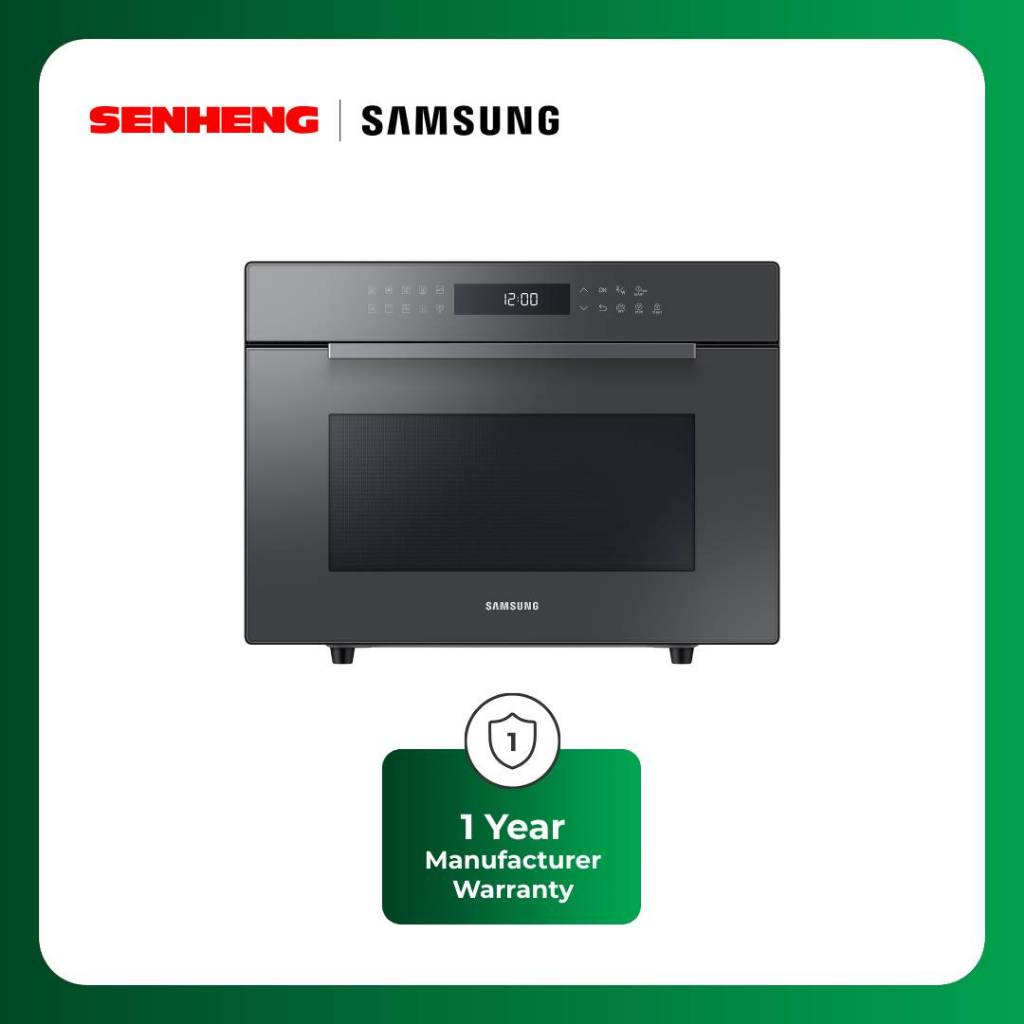 Samsung 35L Bespoke Convection Microwave Oven HotBlast™ Clean Charcoal ...