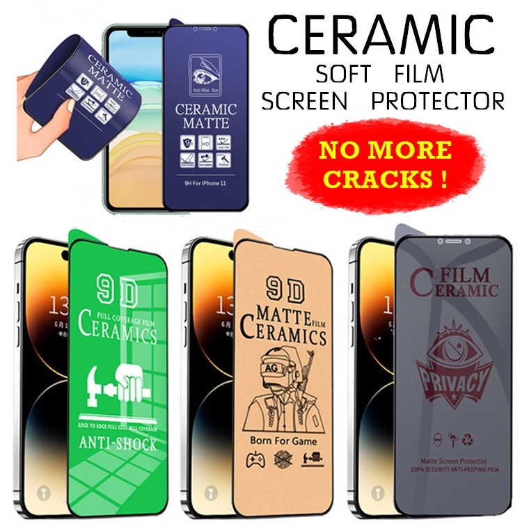 SAMSUNG A15 A16 A24 A25 A26 A35 A50 A50S A55 CLEAR PRIVACY BLUERAY MATTE SOFT CERAMIC FULL GLASS ...