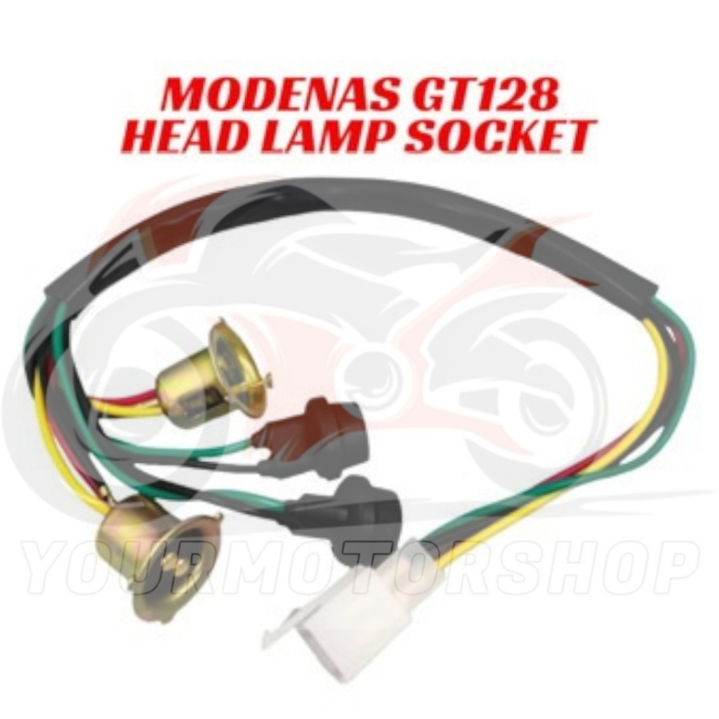 Modenas GT128 GT 128 Head Lamp Socket Lampu Depan Soket GT128 | Shopee ...