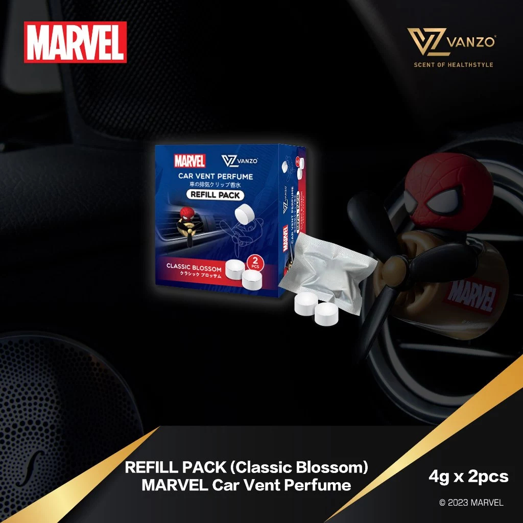 [Refill Pack] VANZO Marvel Series Car Vent Perfume 4g x 2 (Classic ...