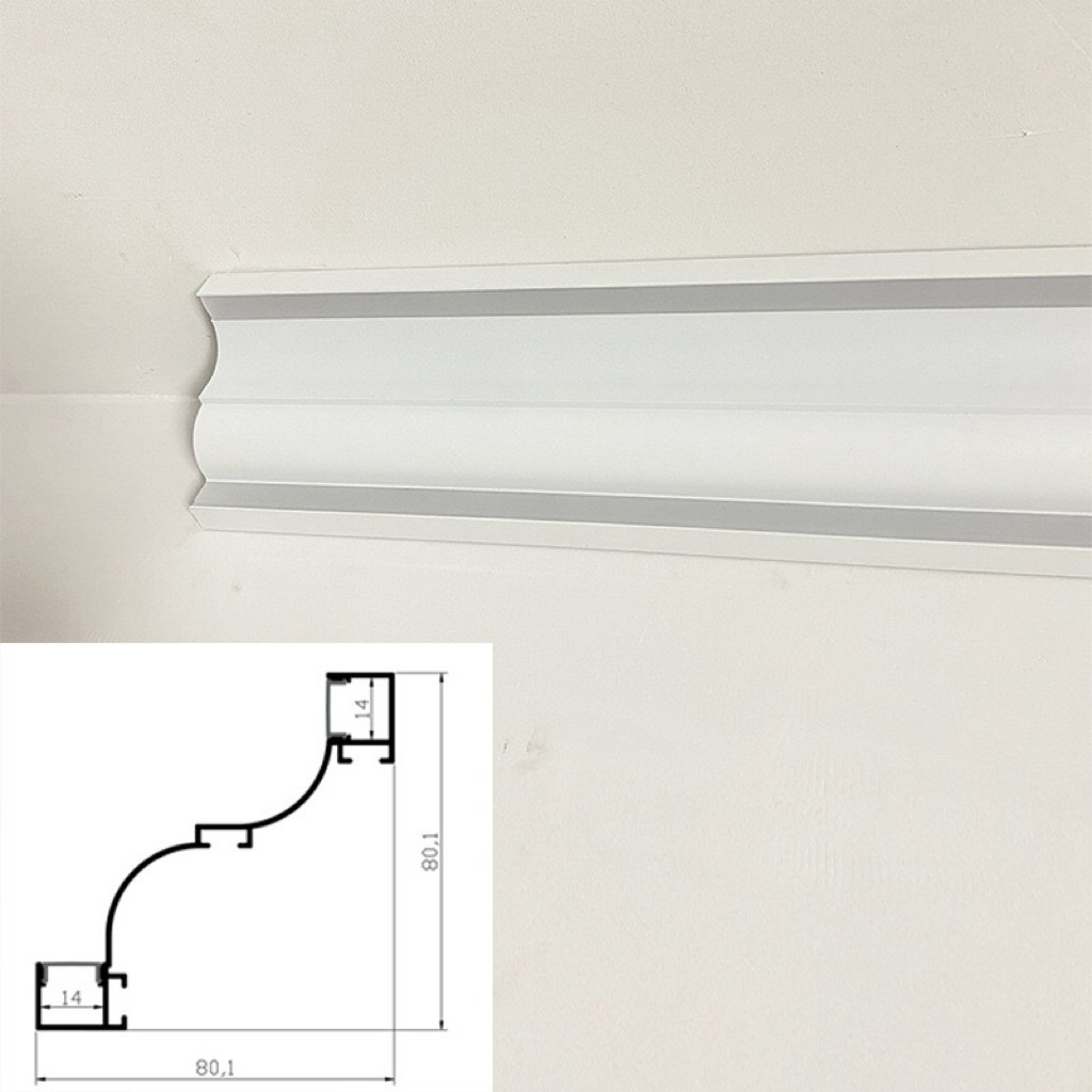 Aluminium Profile Corners Light Channel Ceiling Lamp Decoration Light ...