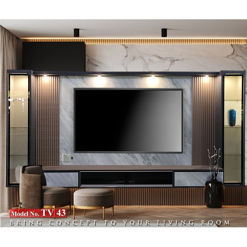 [TSB-TV43]10 FT SpotLight Wall-Mounted TV Cabinet / 10 Kaki Kabinet TV ...