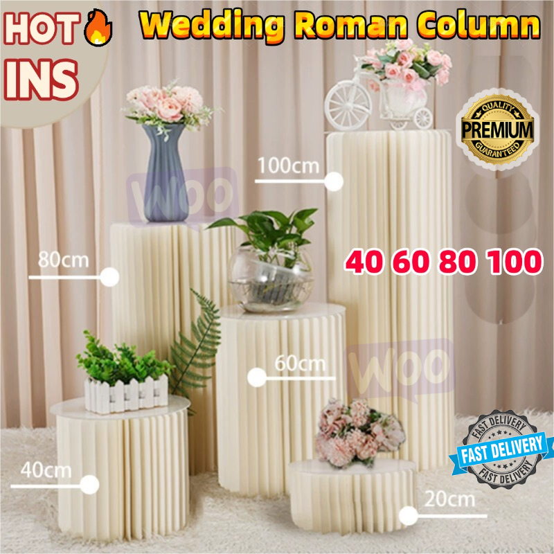Wedding Display Table Dessert Roman Column Folding Cake Stand Round ...