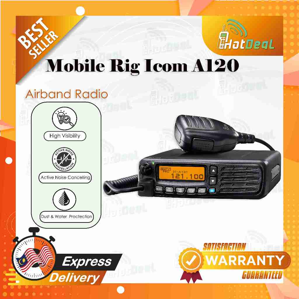 Mobile rig Icom A120 VHF Airband Radio Transceiver (version Asia ...