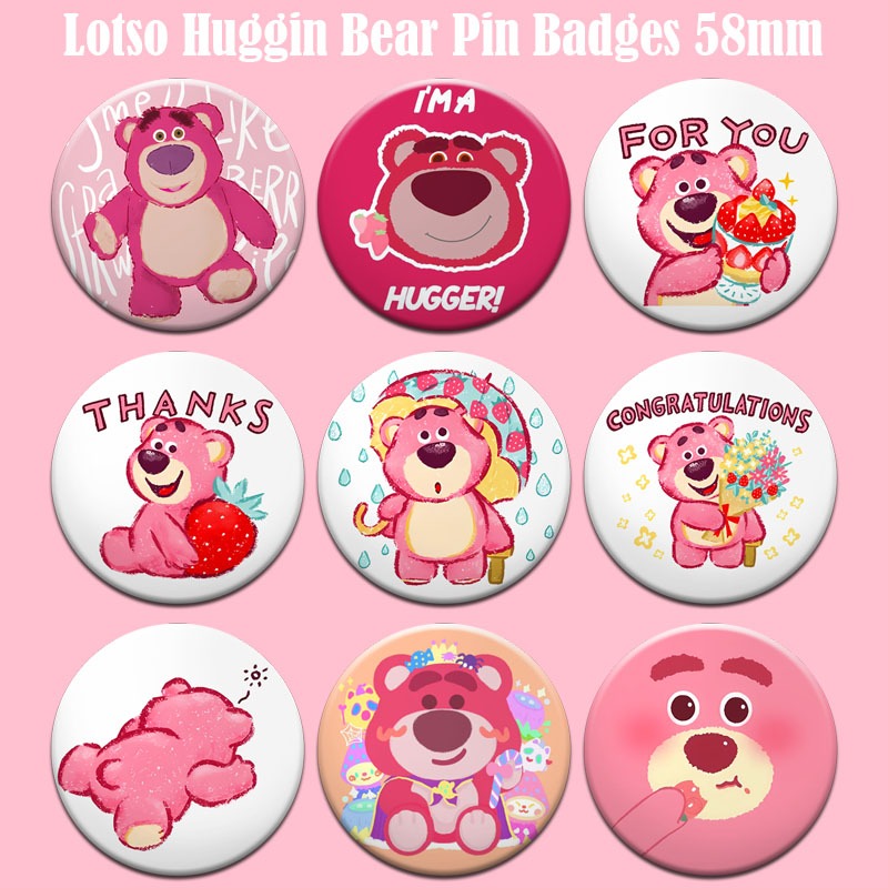 Lencana Butang Pin Lotso Huggin Bear Pin Button Badge 58mm | Shopee ...