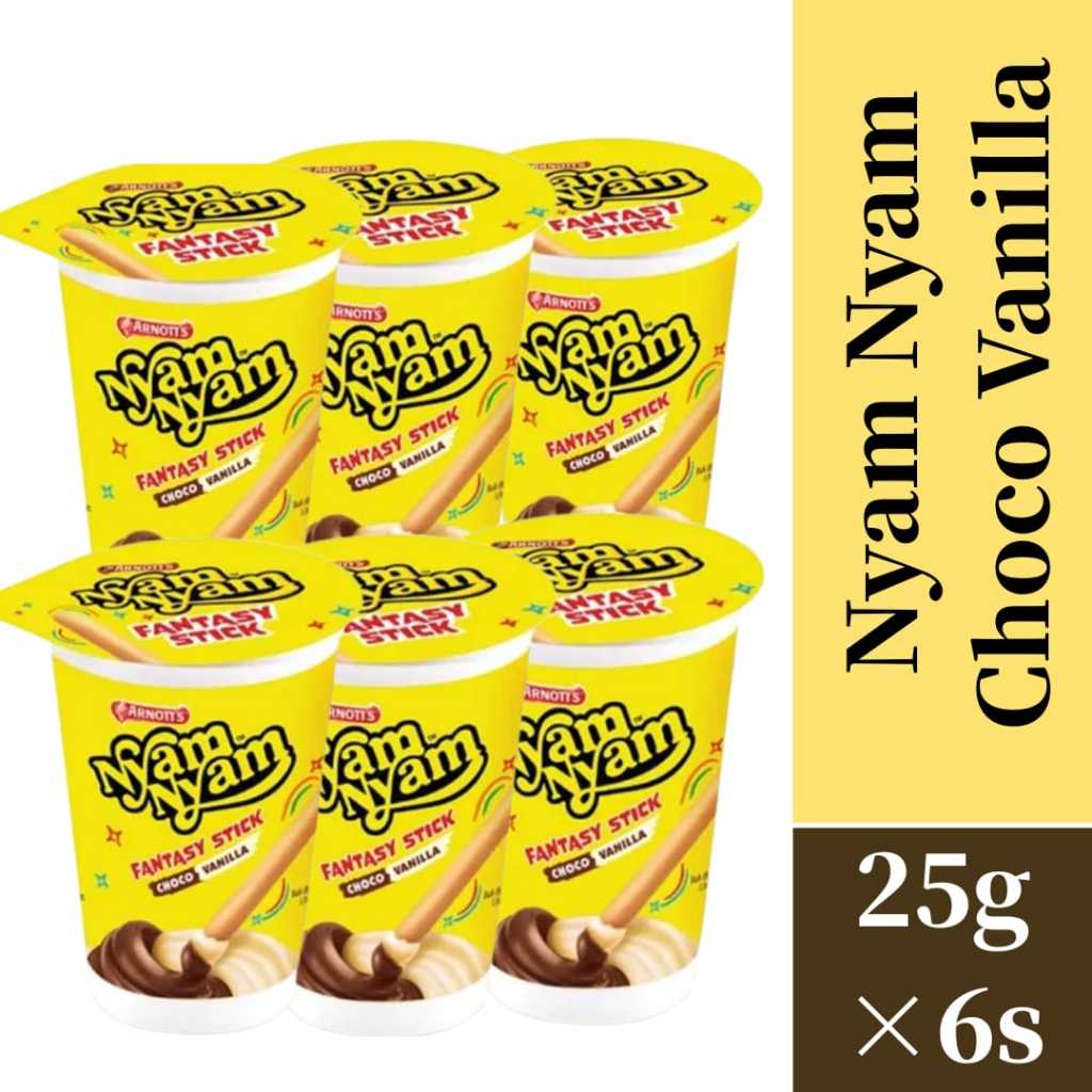 Nyam Nyam Fantasy Stick Choco Vanilla Flavour(25g× 6 cups) | Shopee ...