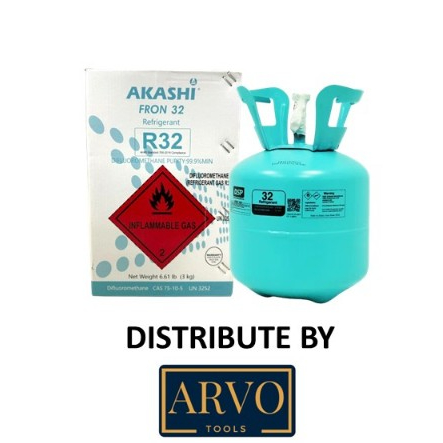 REFRIGERANT GAS AKASHI R32 (AIRCOND GAS UNTUK AIRCOND) - 3KG/CAN BY ...