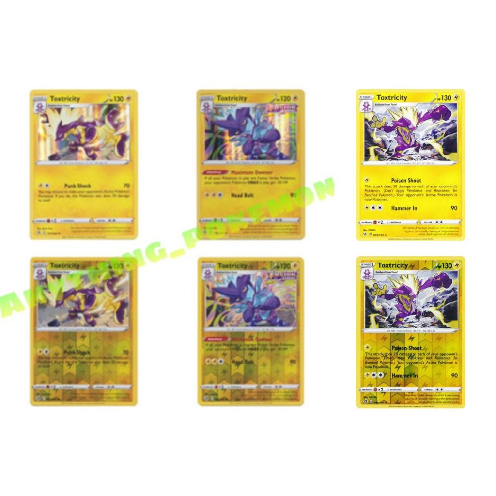 Pokemon Card - Toxtricity (107/264), (108/264), (069/192) - HOLO RARE ...