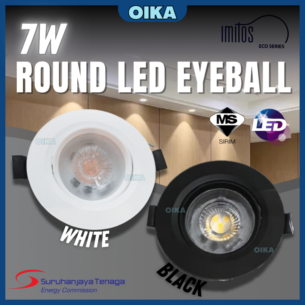 [SIRIM APPROVED] IMITOS 7W Eyeball LED Recessed Lighting Recessed LED ...