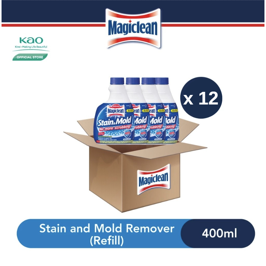 [Bundle of 12] MAGICLEAN Bathroom Stain and Mold Remover Refill (400ml ...
