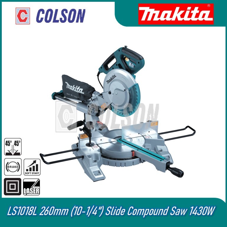 COLSON MAKITA LS1018L 260mm (10-1/4") Slide Compound Saw 1430W | Shopee ...