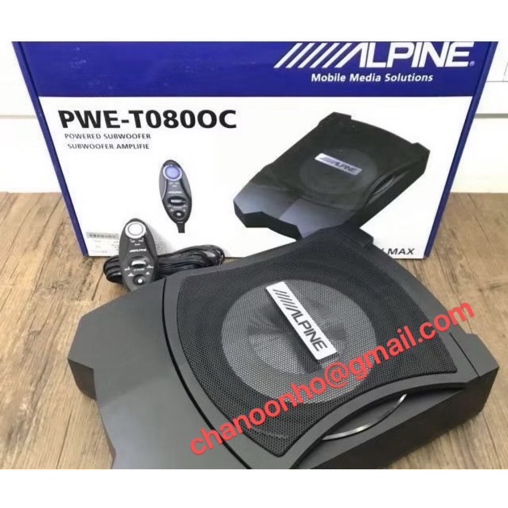 Alpine Subwoofer Underseat Woofer PWE-T080OC / SWE-1080 160W Car Audio ...