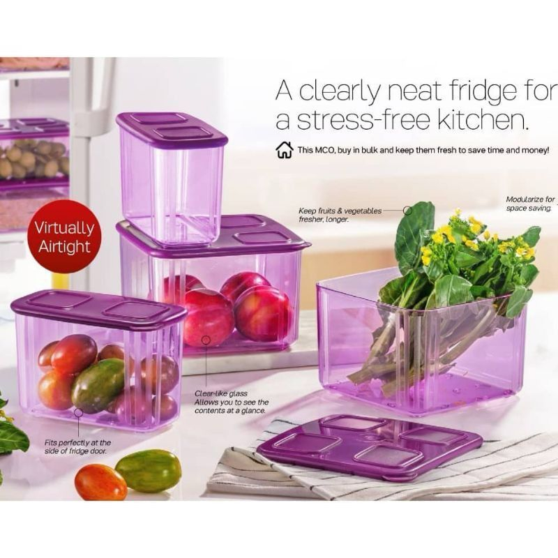 5'2130 Tupperware Fresh N Clear Set(5pcs) with Gift Box/ Gift ...