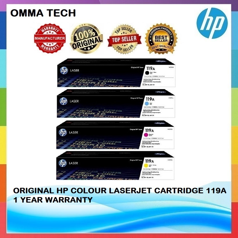 HP ORIGINAL CARTRIDGE 119A W2090A W2091A W2092A W2093A MFP 150 170 ...
