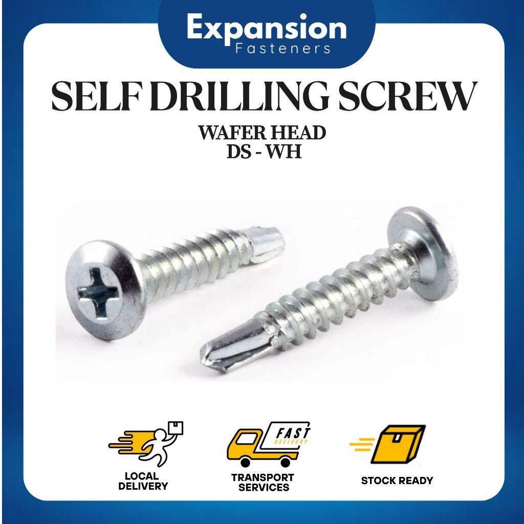 Self Drilling Screw Wafer Head DS-WH ZPH 扁头刀螺丝 | Shopee Malaysia