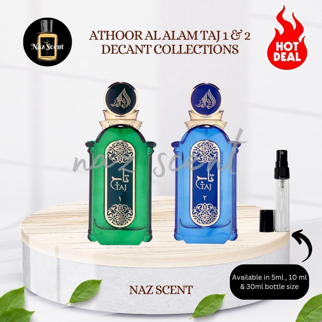 Taj Athoor Al Alam Fragrance World Decant Collections ( Taj 1 / Taj 2 ...