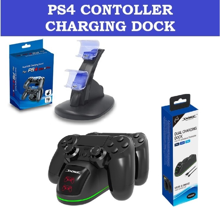 iPlay Dobe PS4 Controller LED Dual Charging Dock USB Charger Stand ...