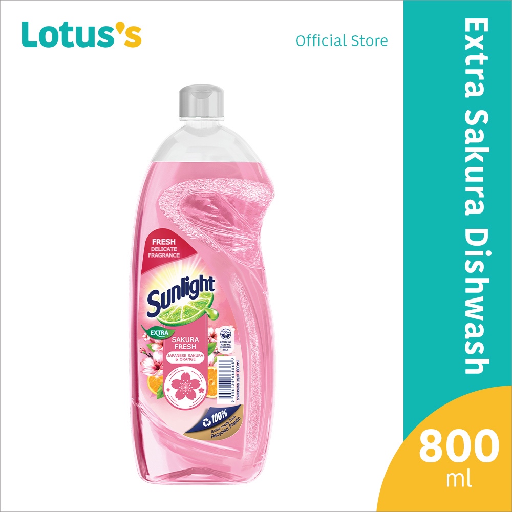 Sunlight Extra Dishwashing Liquid Sakura Fresh 800ml | Shopee Malaysia
