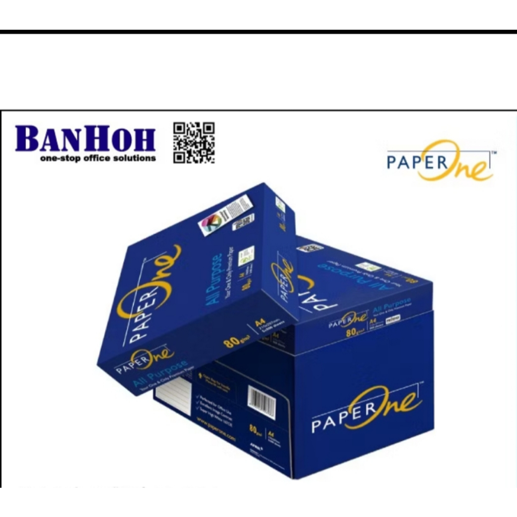 Kertas Paper One A4 Paper 80Gsm Kertas penyalin(Copier Paper) 500's (5 ...