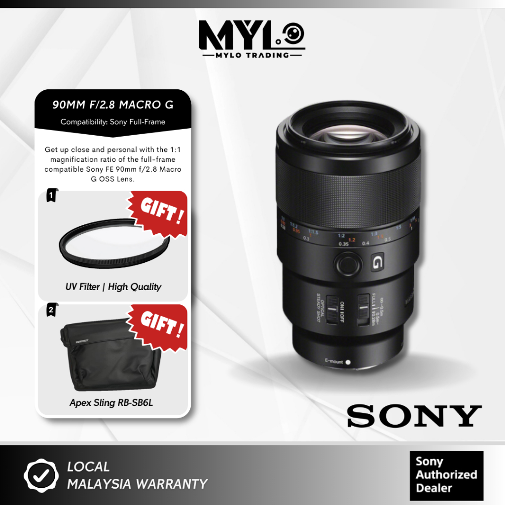 Sony FE 90mm f/2.8 Macro G OSS Lens - SEL90M28G For Sony A7IV A7MK IV ...