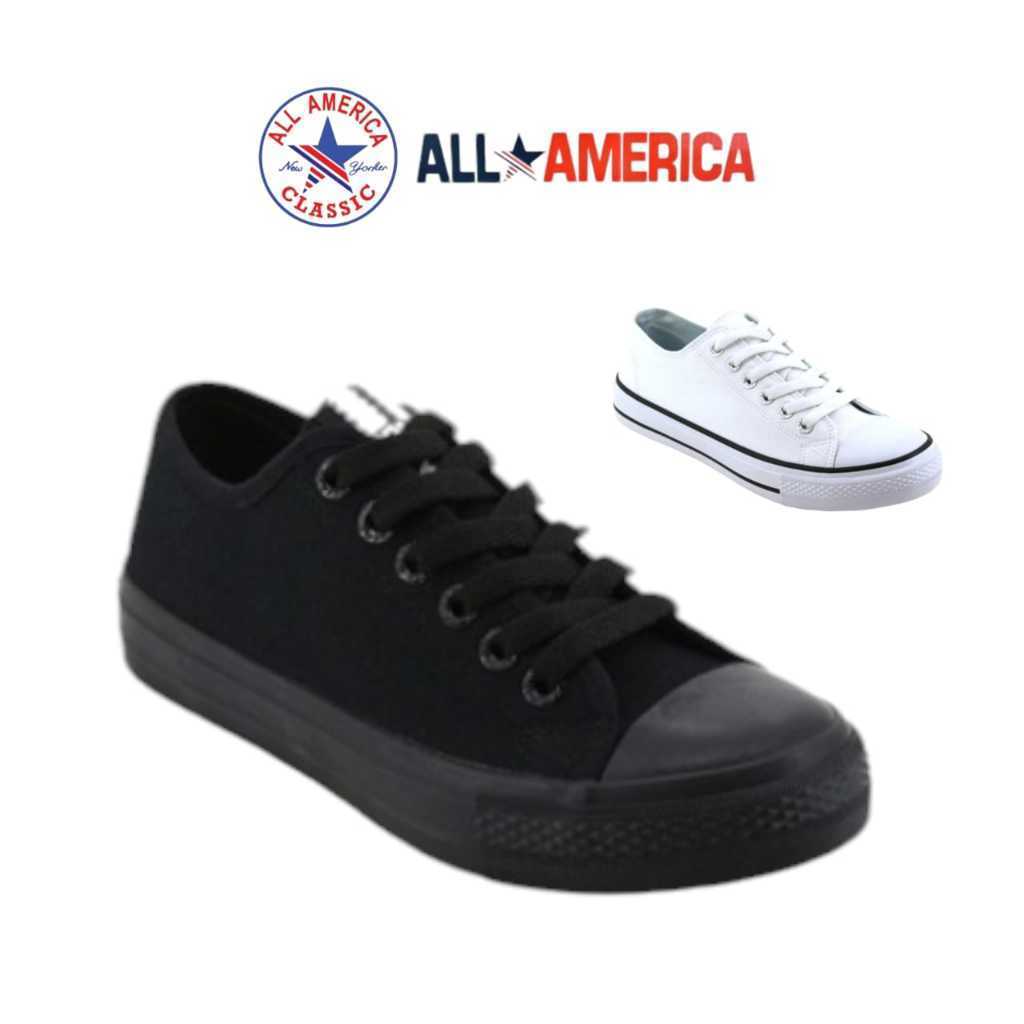 🔥ReadyStock🔥[SIZE 30-45] ORIGINAL ALL AMERICA Kasut Sekolah Hitam ALL ...